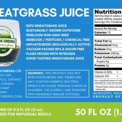 Wheatgrass Juice | 50 Fl Ozs | $1.99/oz Delivered